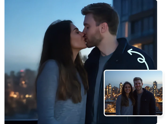 Free AI Kissing Generator - Generate Romantic Couple Kissing Video