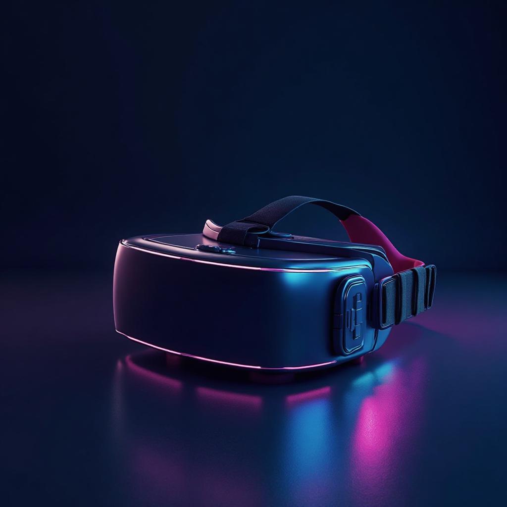 Gafas VR de neón Fondo oscuro