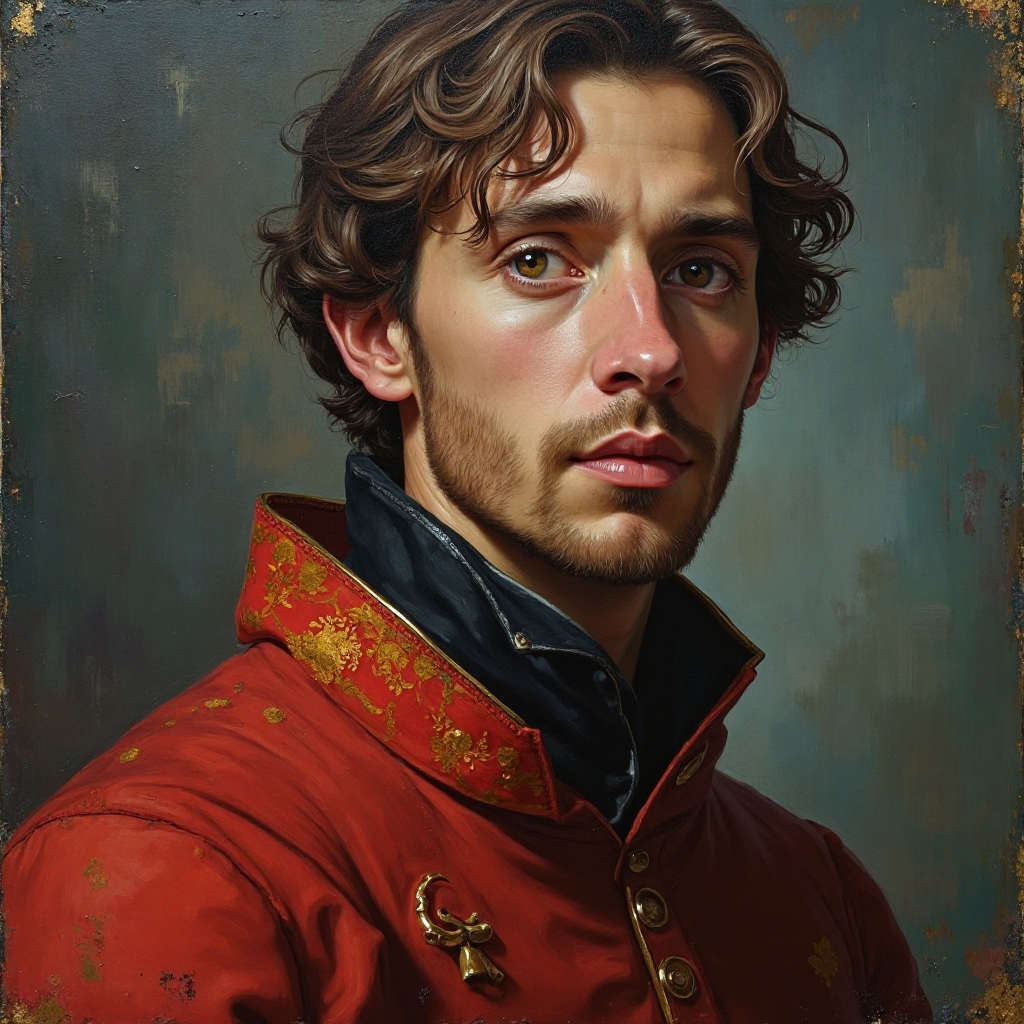Marco Polo Portrait Oil Canvas
