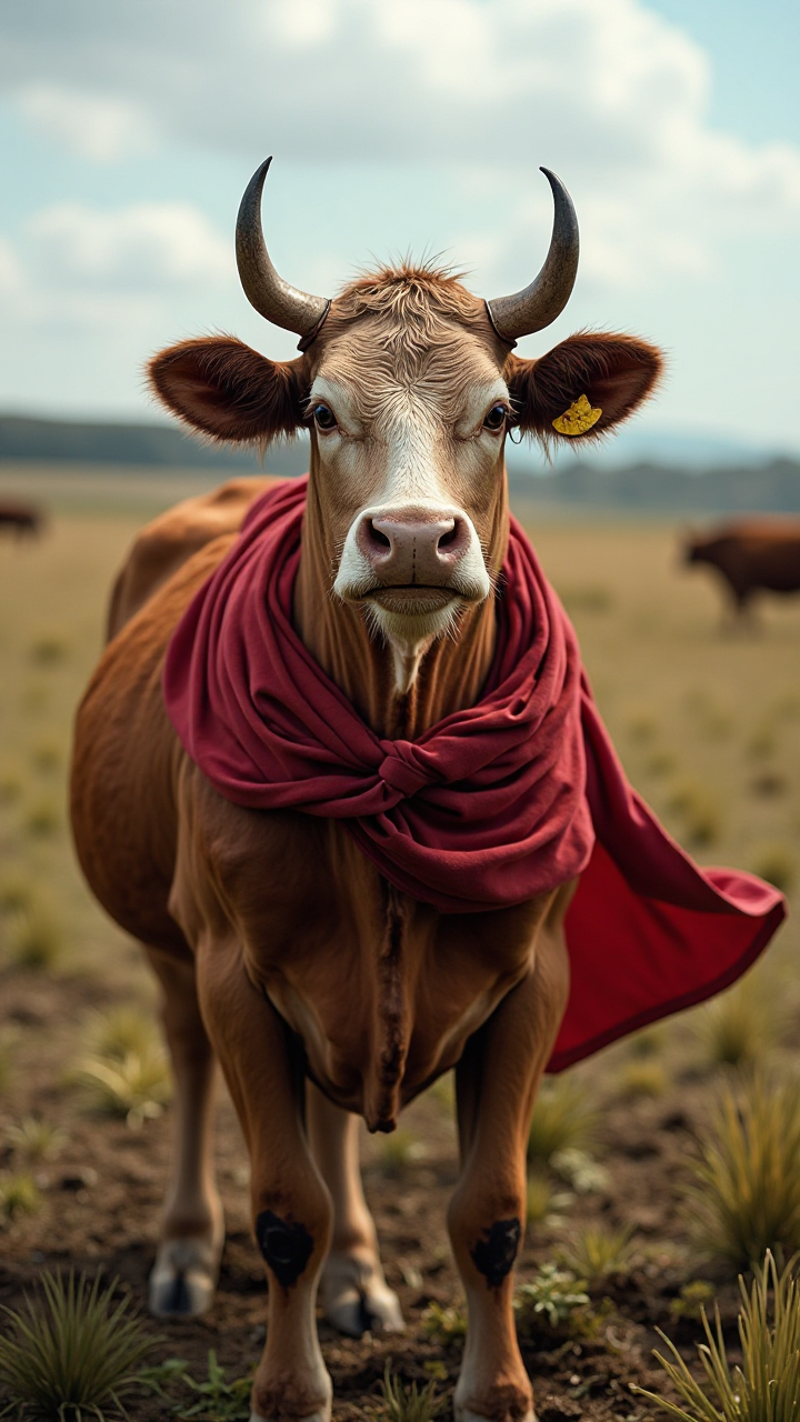 Ng'ombe Aliyevalia Kama Gladiator Mroma