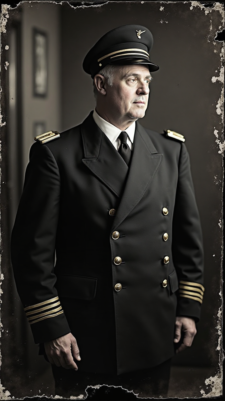 Old Titanic Captain Wet Plate Photo