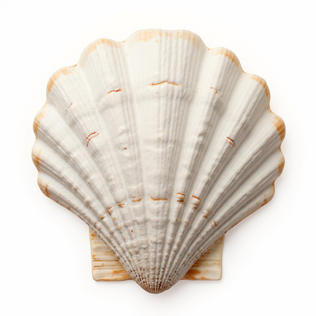 Vintage Sea Shell White Background
